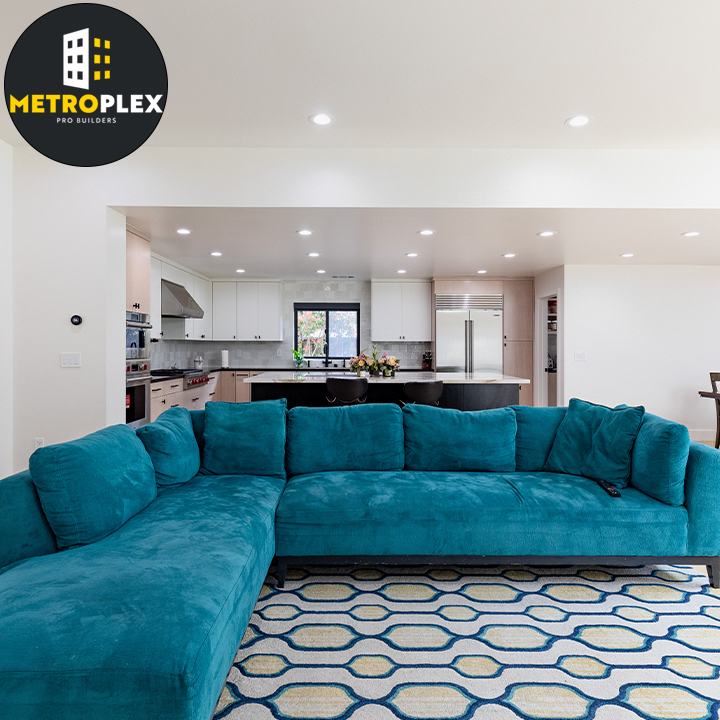 Living Room Open Kitchen - Metroplex Pro Builders